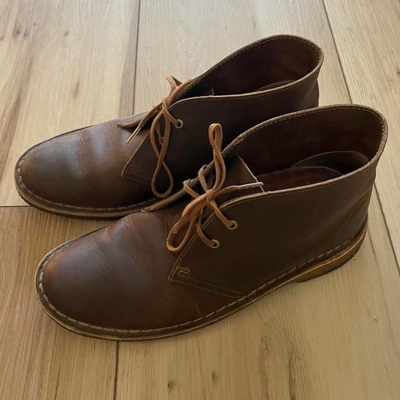 Clarks | Shoes | Vintage Clarks Brown Leather Chukka Boots | Poshmark